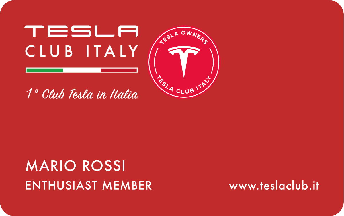 Iscrizione al Tesla Club Italy - Tesla Club Italy